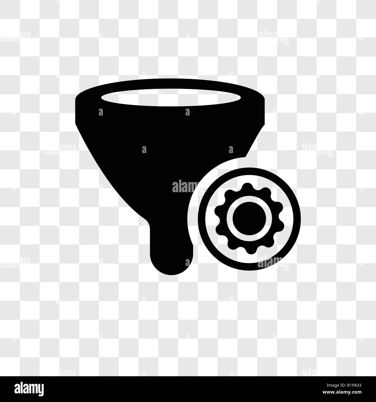 Filter vector icon isolated on transparent background, Filter ...