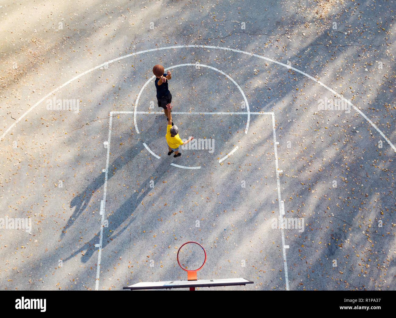 Basketball Hoop Above View Stock Photos & Basketball Hoop Above View ...
