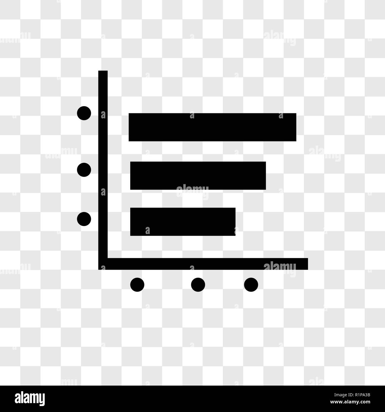 Bar chart vector icon isolated on transparent background, Bar chart ...