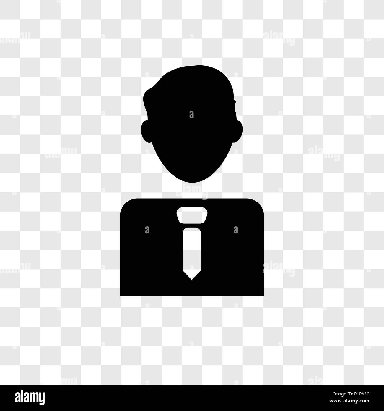 Businessman vector icon isolated on transparent background, Businessman ...