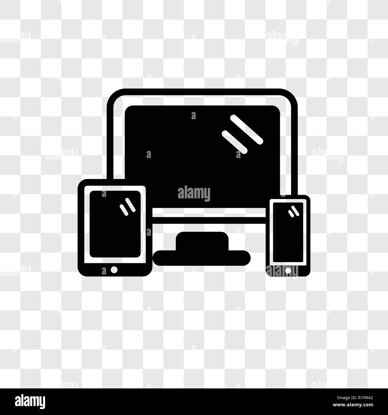 Responsive vector icon isolated on transparent background, Responsive ...