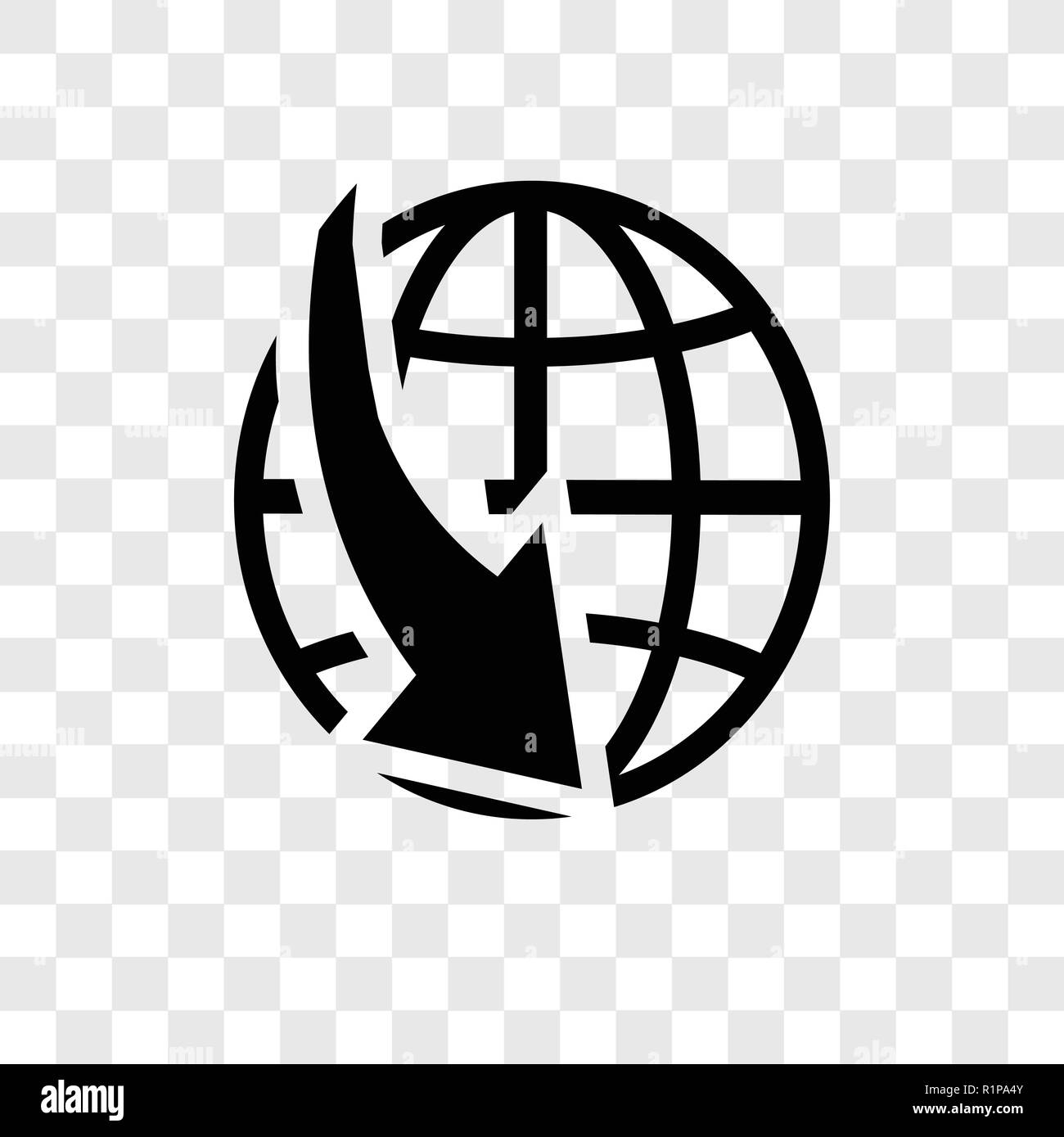 Global vector icon isolated on transparent background, Global ...