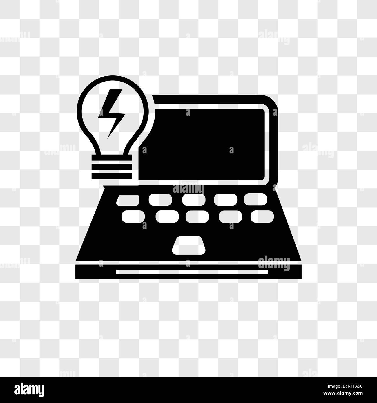 Laptop vector icon isolated on transparent background, Laptop ...