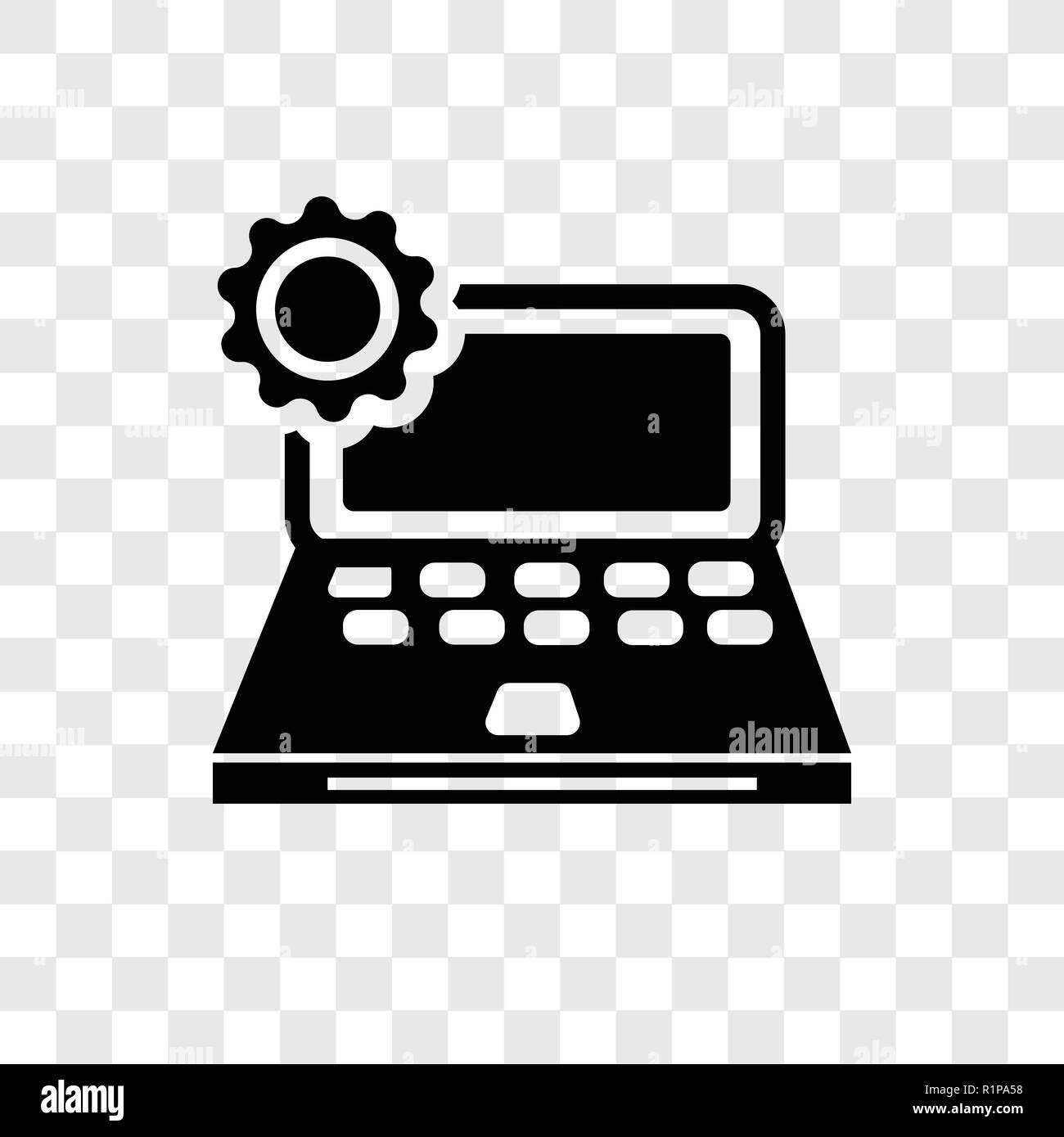 Laptop vector icon isolated on transparent background, Laptop ...