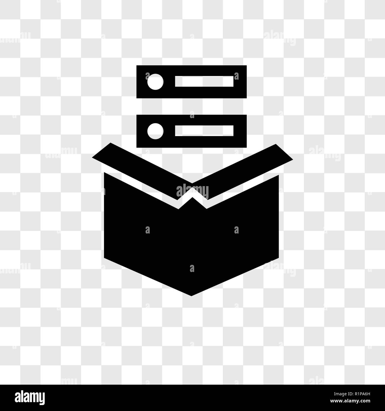 Box vector icon isolated on transparent background, Box transparency ...