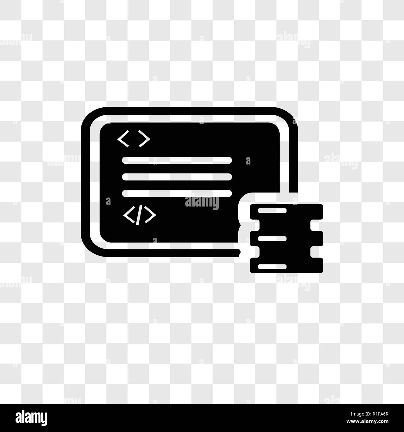 Data vector icon isolated on transparent background, Data transparency ...