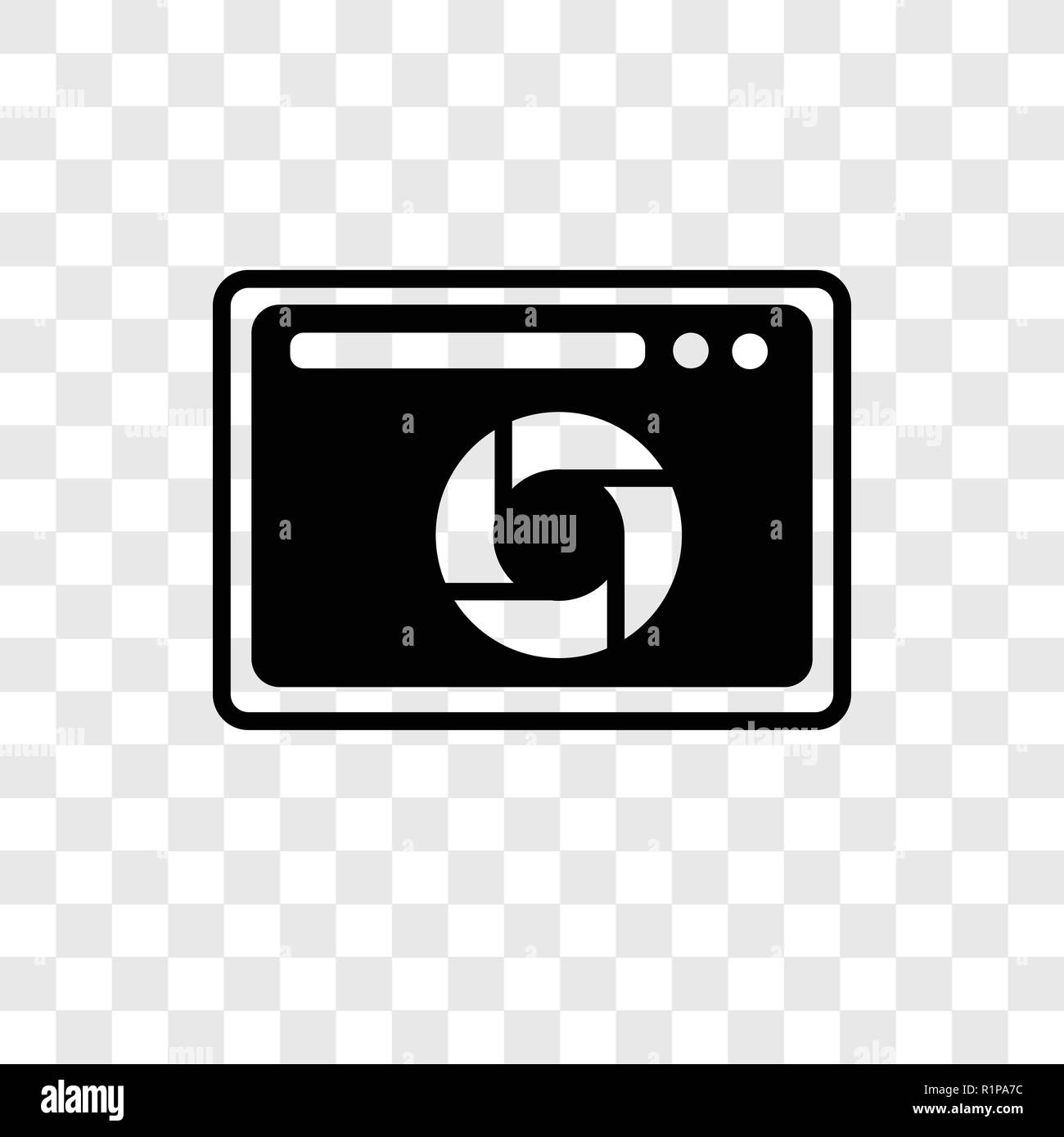 Browser vector icon isolated on transparent background, Browser ...