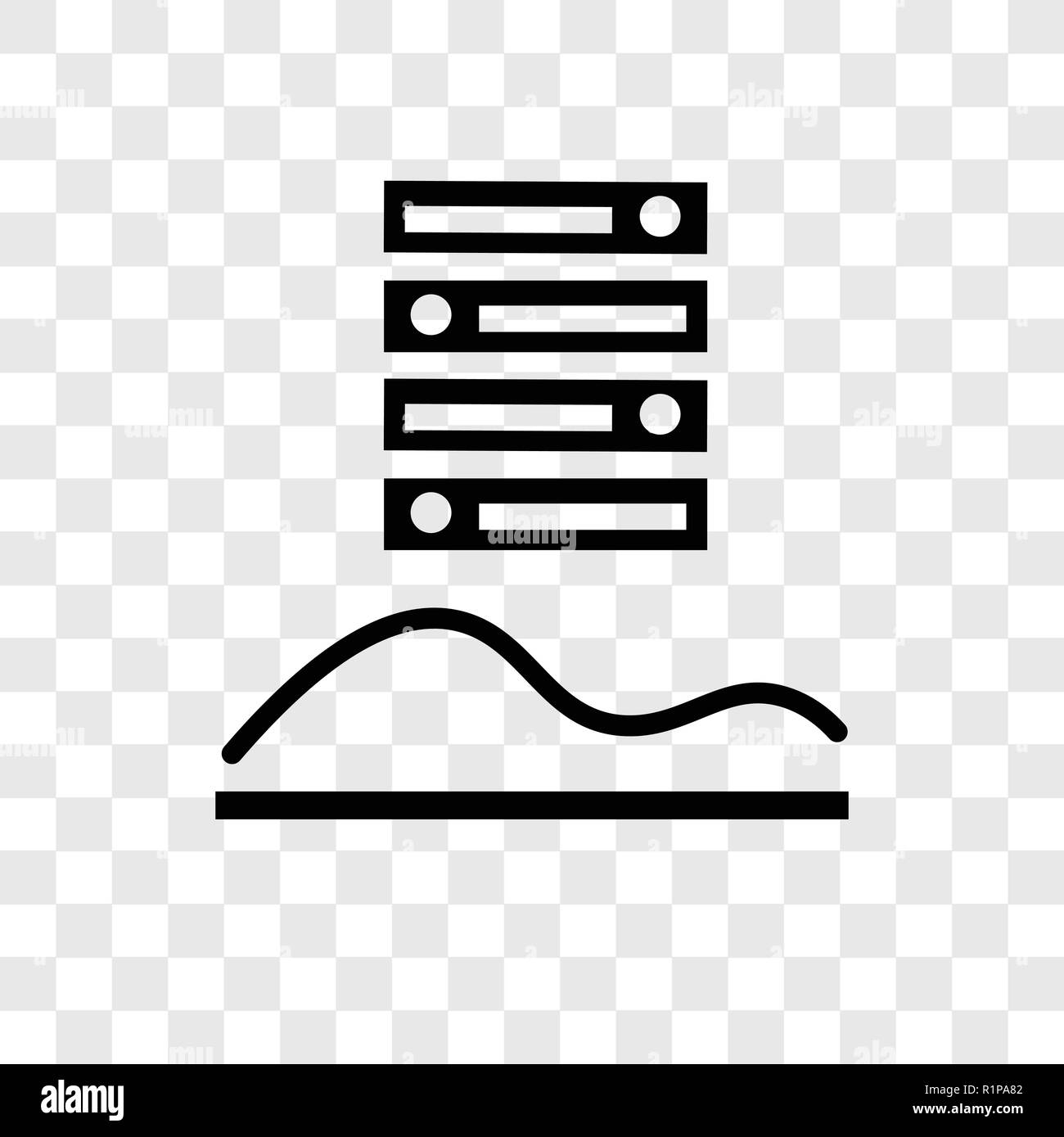 Data vector icon isolated on transparent background, Data transparency ...