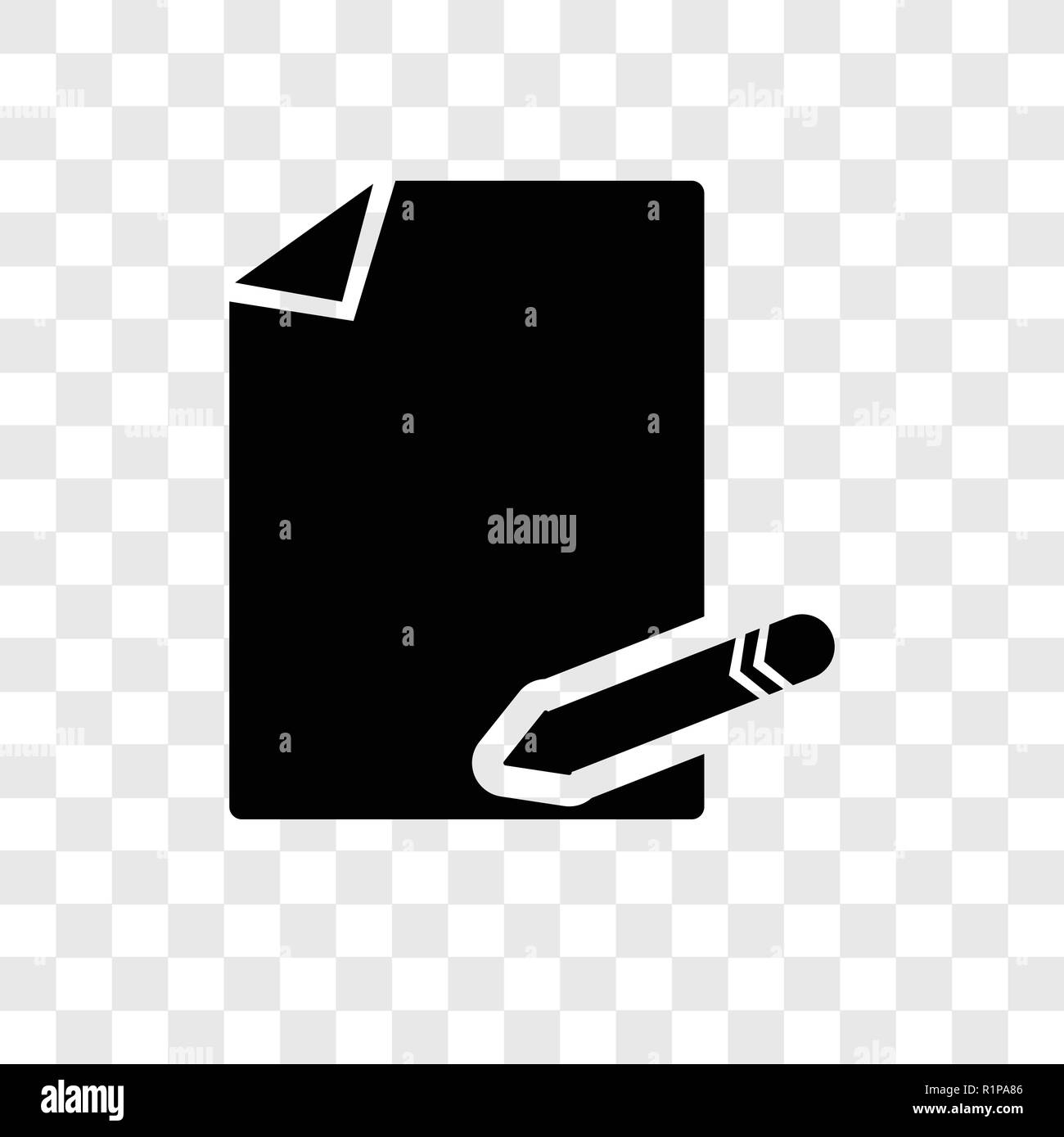 File vector icon isolated on transparent background, File transparency ...