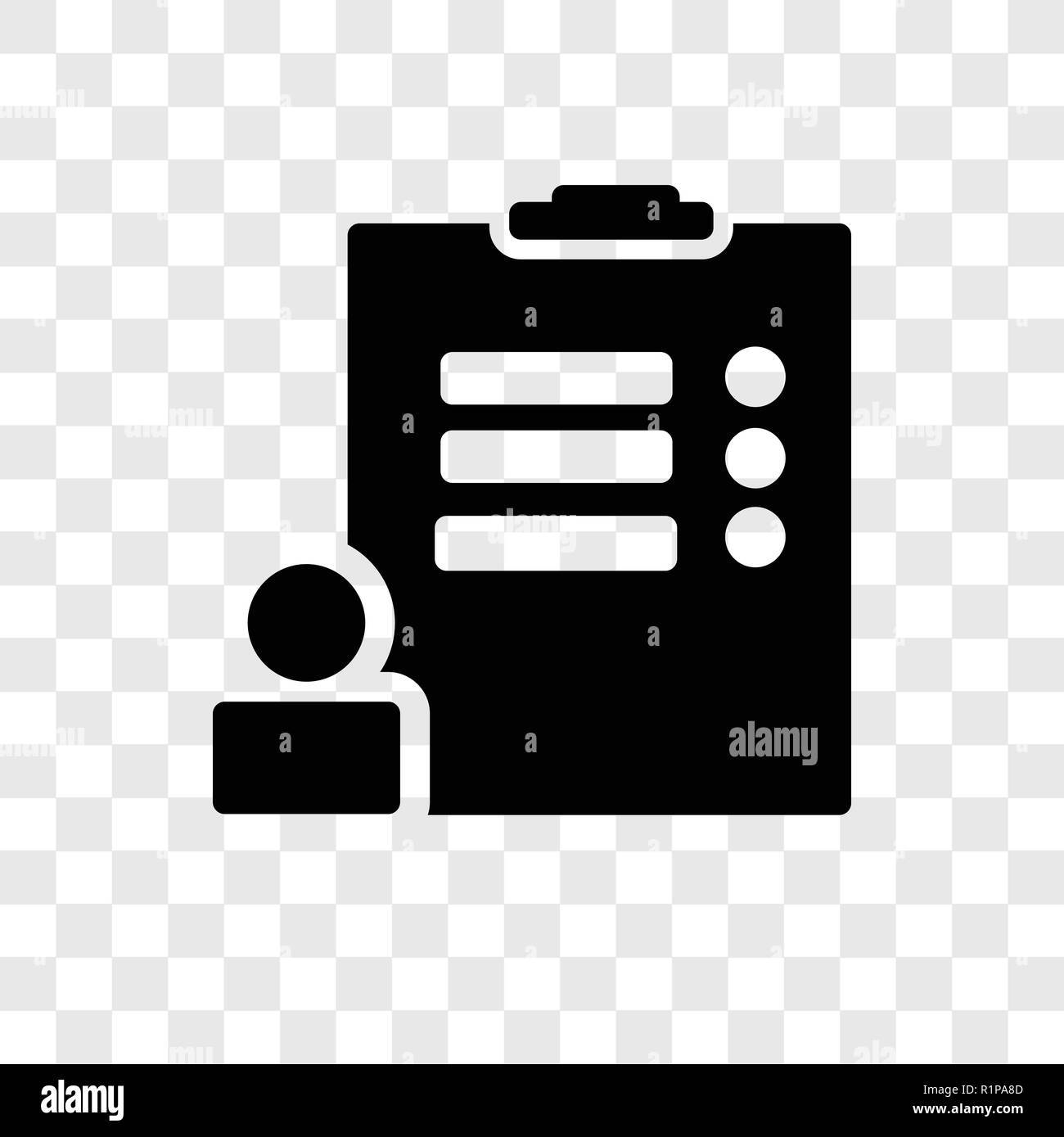 Survey vector icon isolated on transparent background, Survey ...