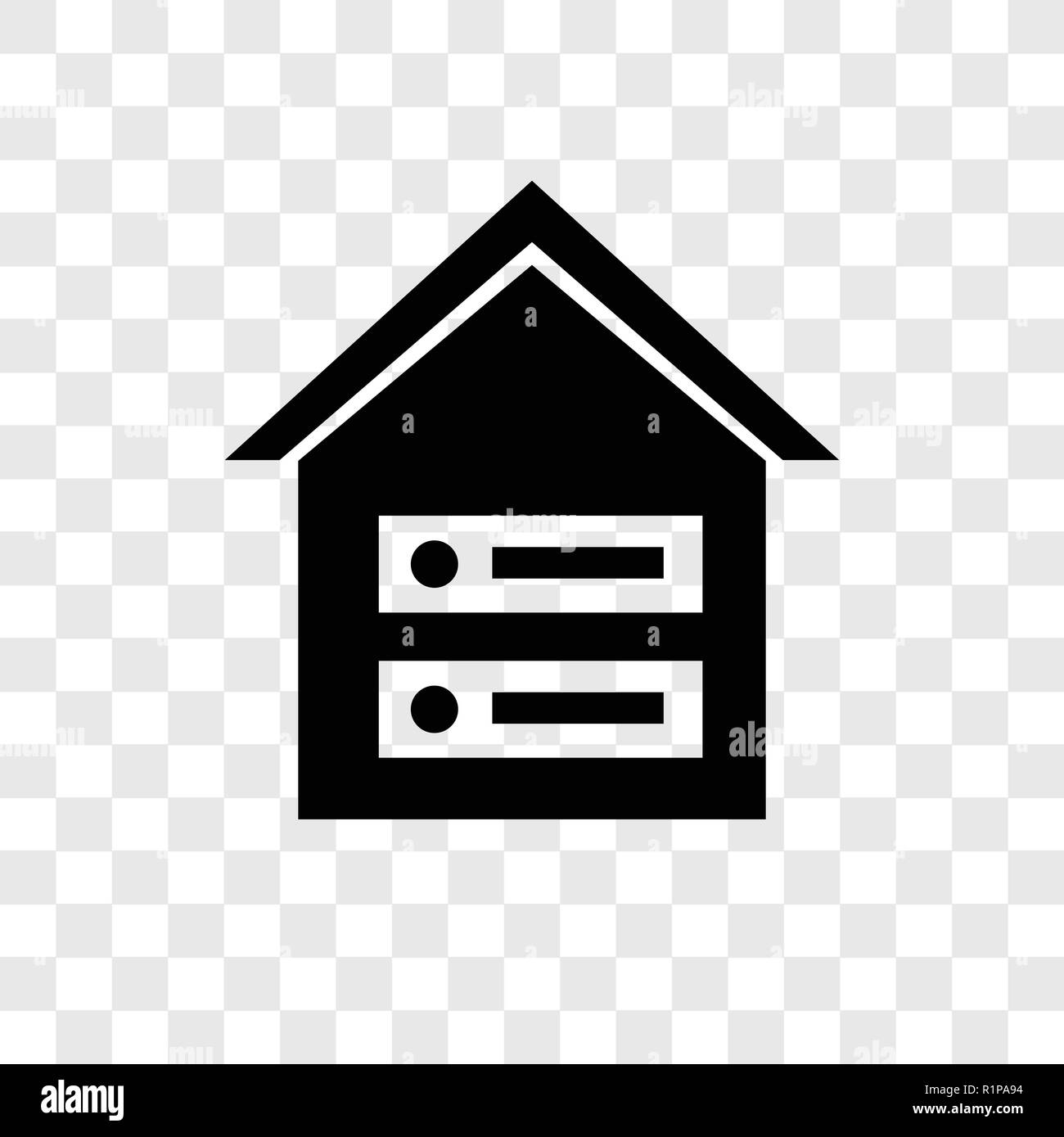 Warehouse vector icon isolated on transparent background, Warehouse ...