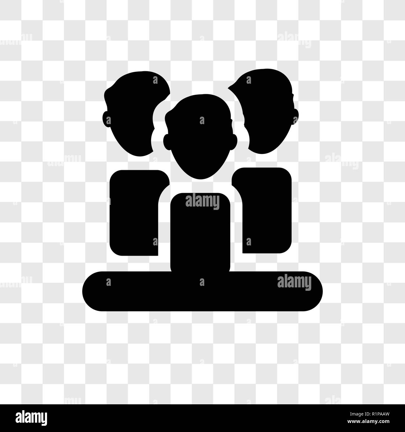 Users vector icon isolated on transparent background, Users ...