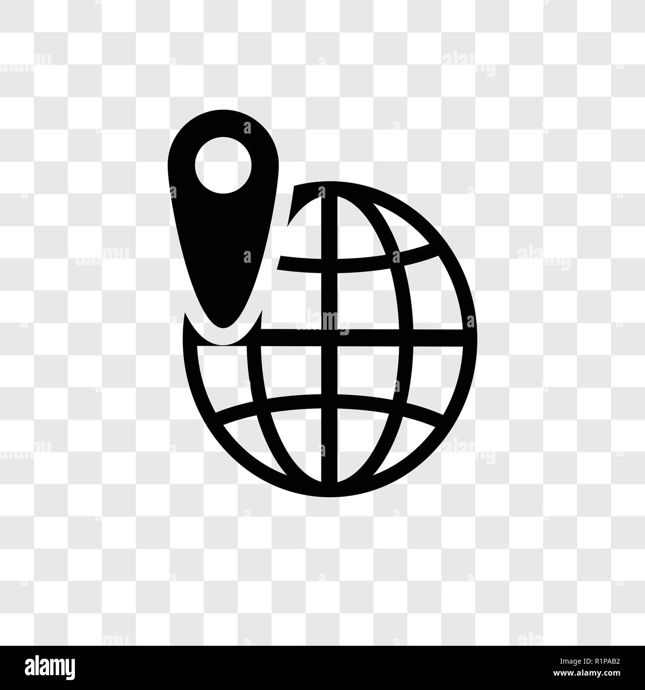 Geolocation vector icon isolated on transparent background, Geolocation ...