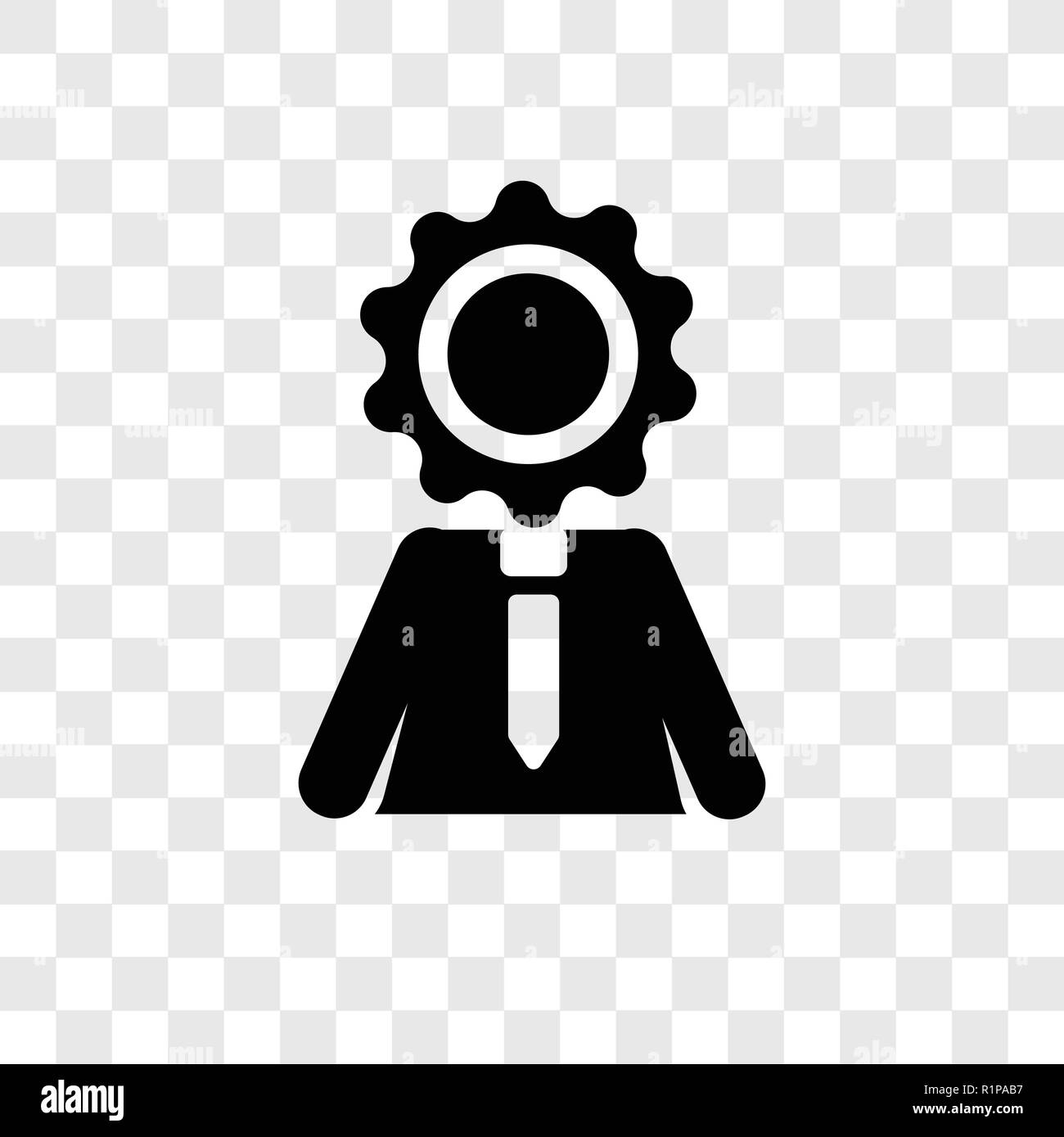 Intelligence vector icon isolated on transparent background ...