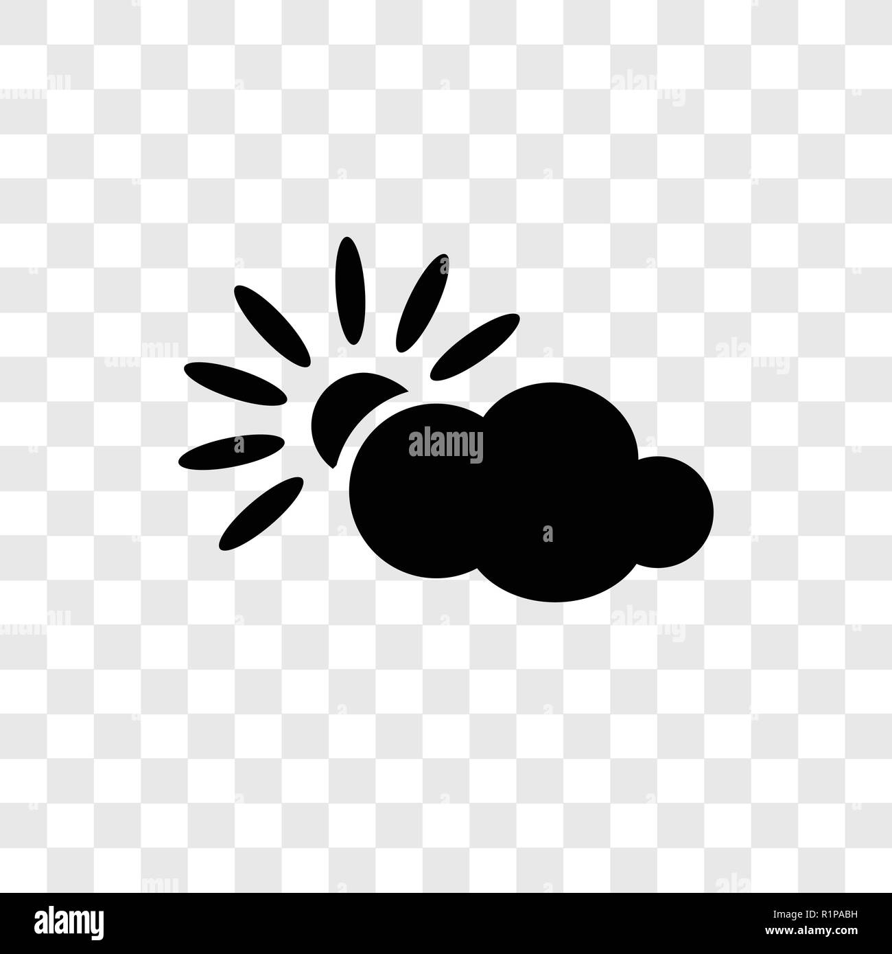 Cloud vector icon isolated on transparent background, Cloud ...