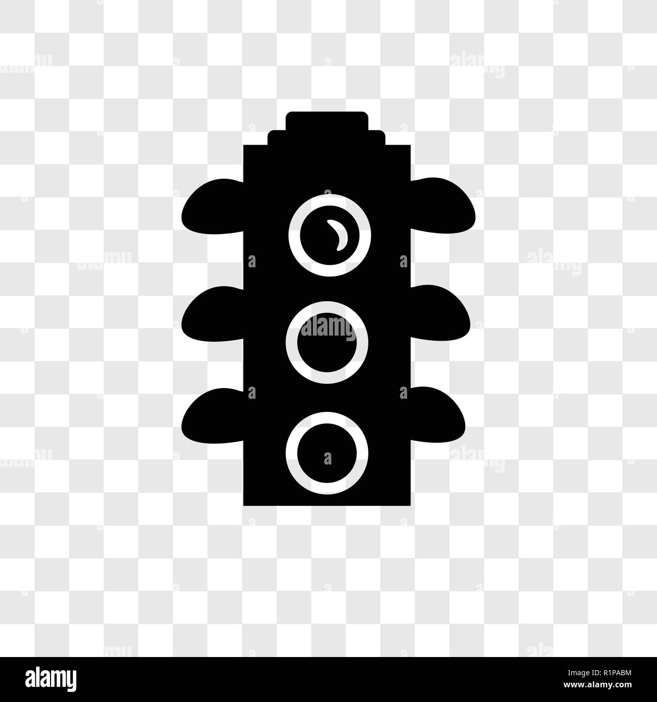 Traffic light vector icon isolated on transparent background, Traffic ...
