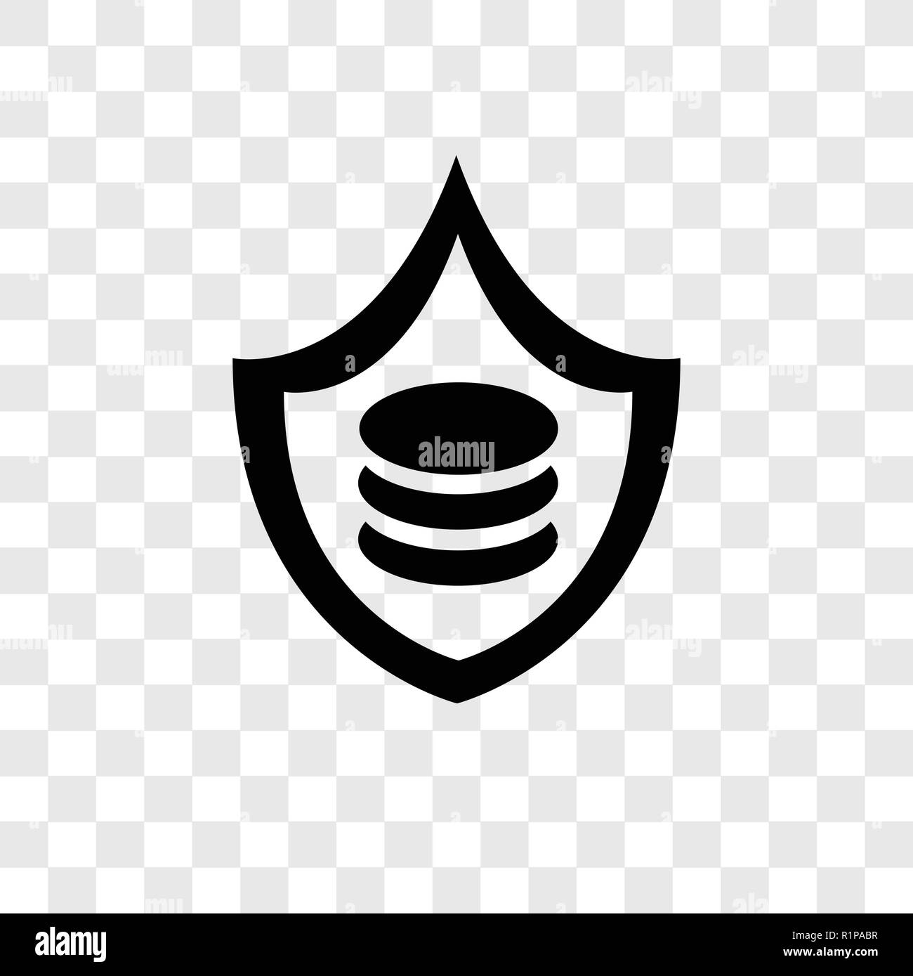 Data security vector icon isolated on transparent background, Data ...