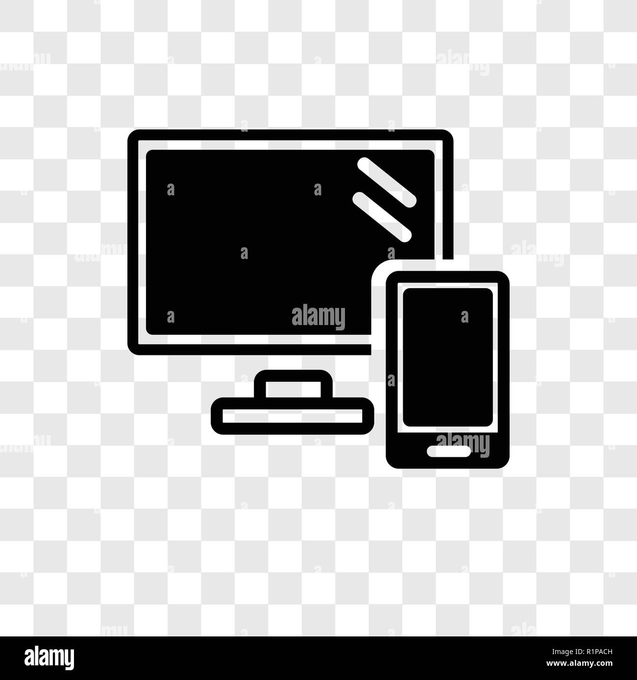 Responsive vector icon isolated on transparent background, Responsive ...