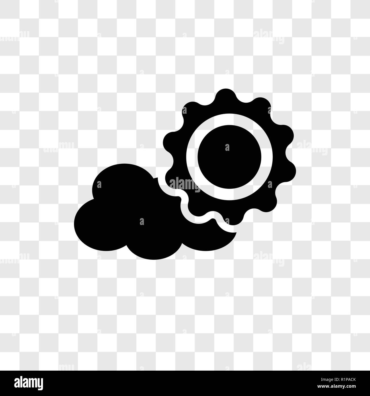 Cloud vector icon isolated on transparent background, Cloud ...