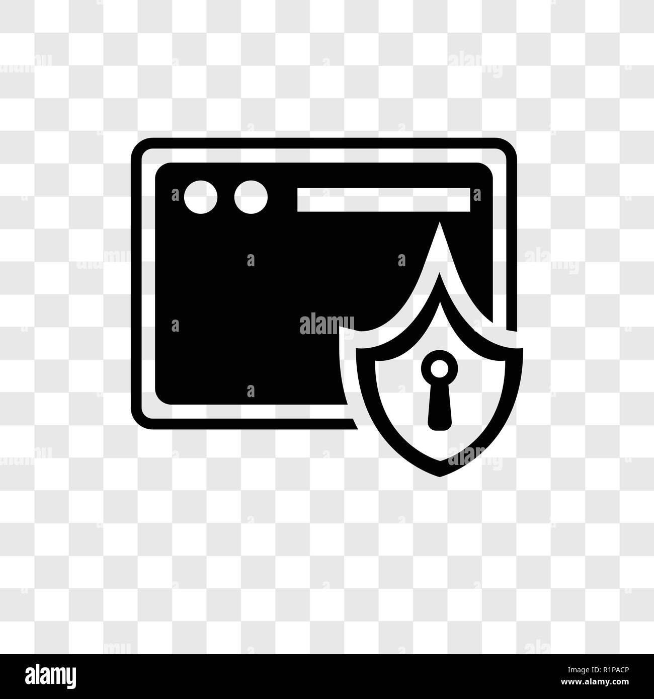 Security vector icon isolated on transparent background, Security ...
