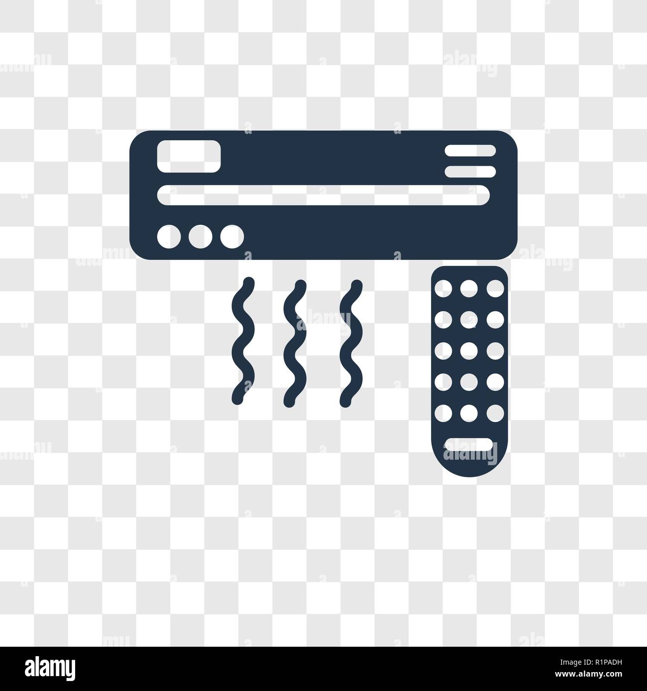 Air conditioner vector icon isolated on transparent background, Air ...
