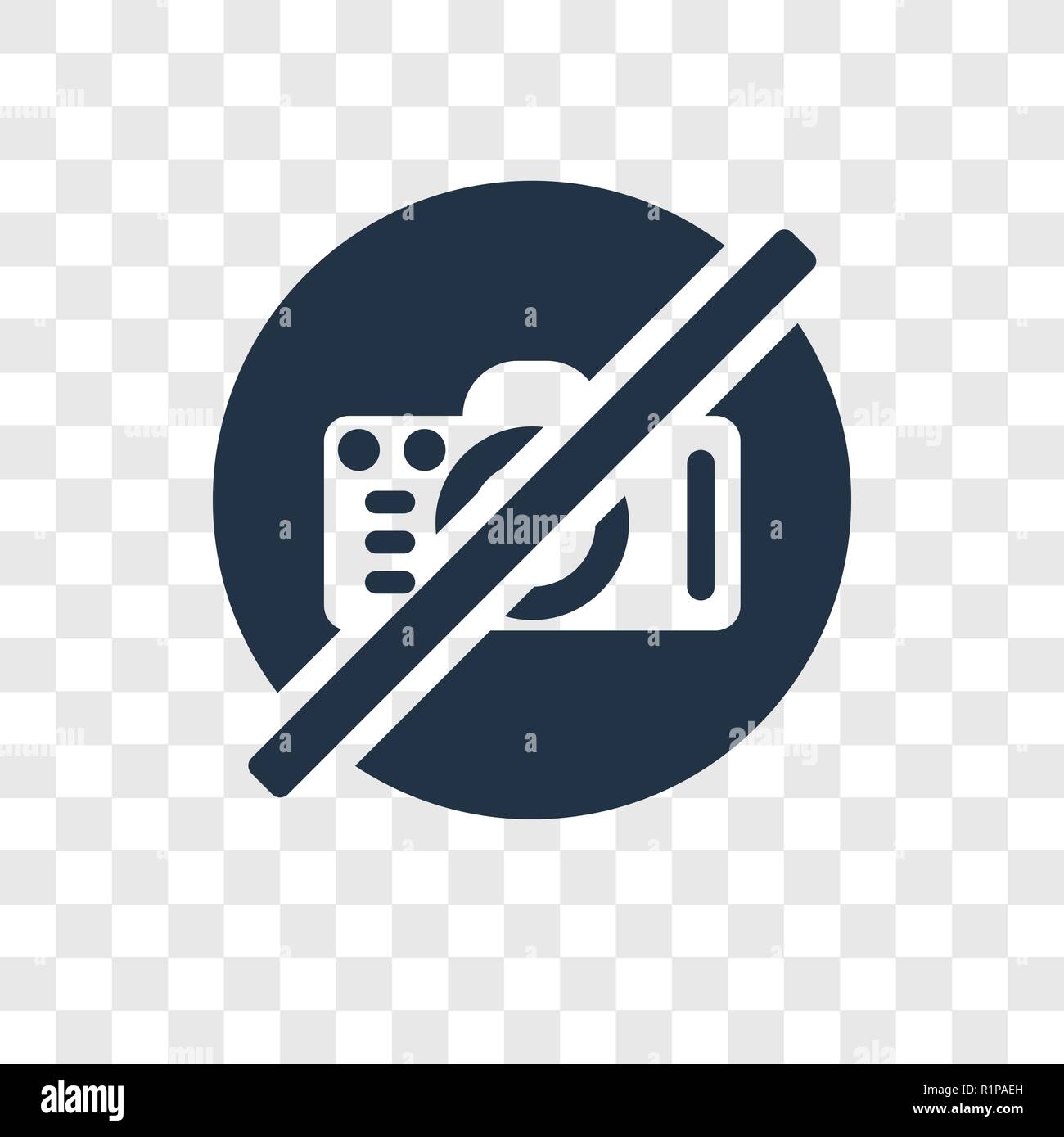No photo vector icon isolated on transparent background, No photo ...