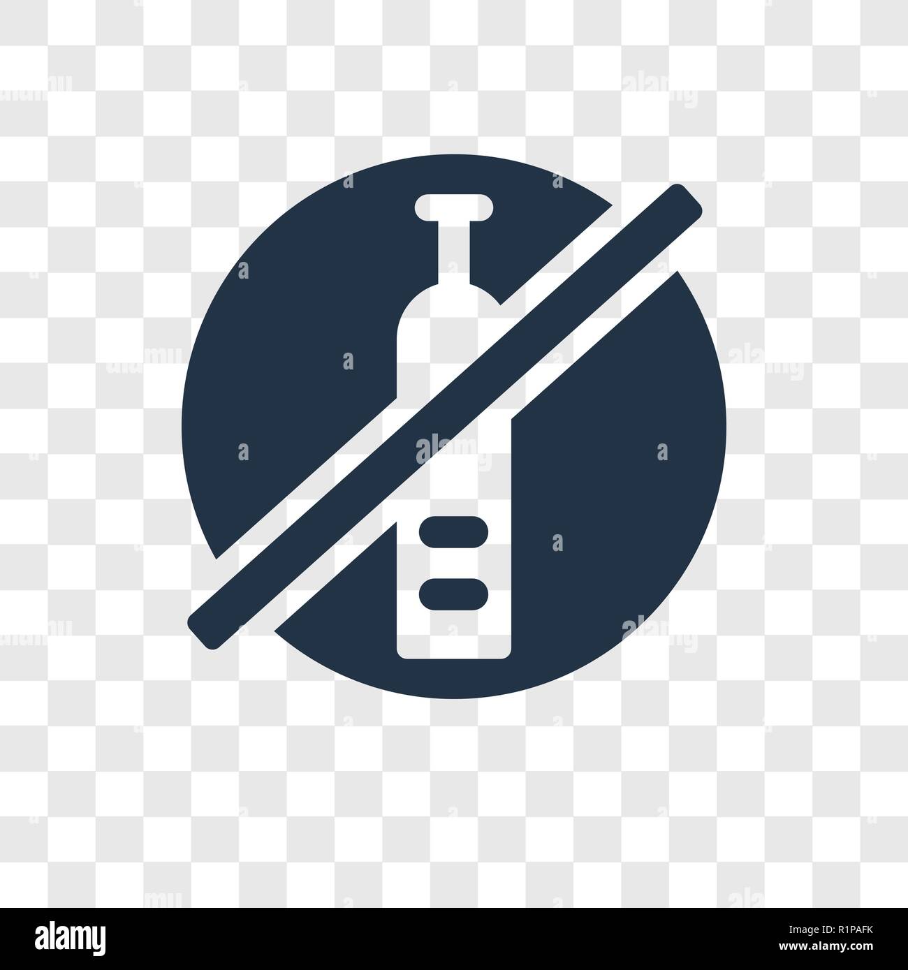 No drinks vector icon isolated on transparent background, No drinks ...