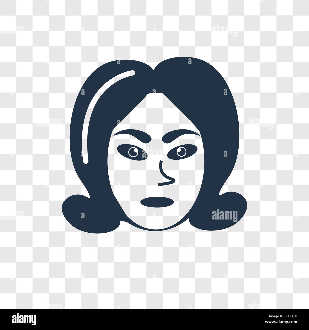 Woman vector icon isolated on transparent background, Woman ...