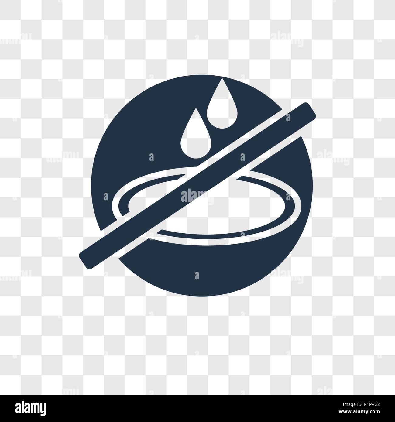No water vector icon isolated on transparent background, No water ...