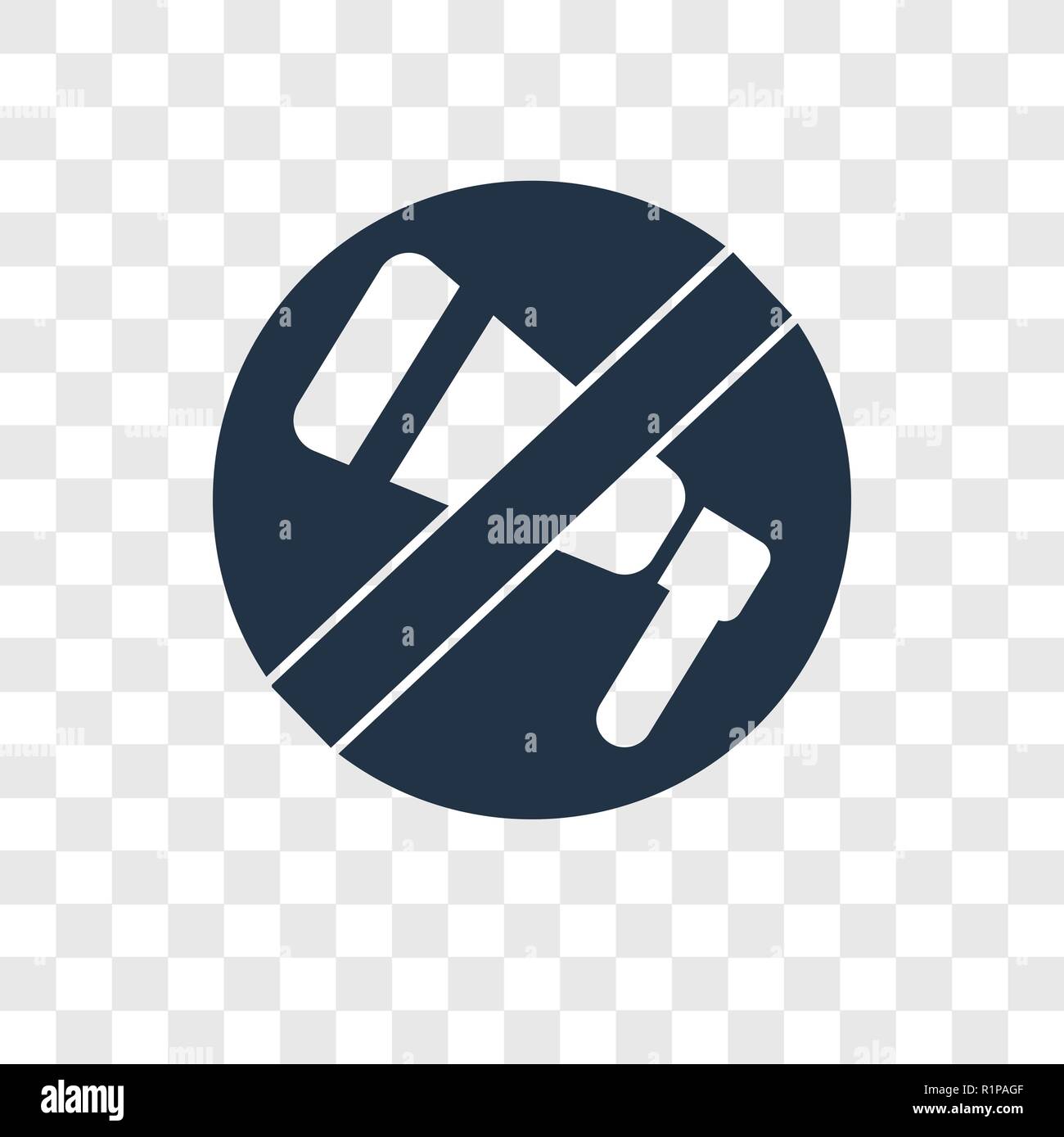 No shouting vector icon isolated on transparent background, No shouting ...