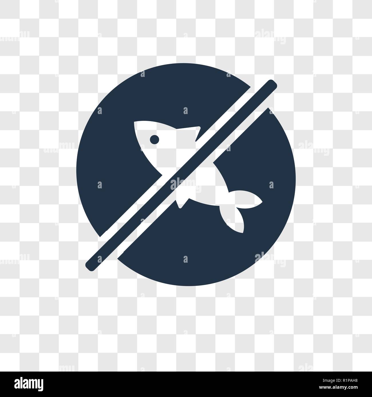 No fishing vector icon isolated on transparent background, No fishing ...
