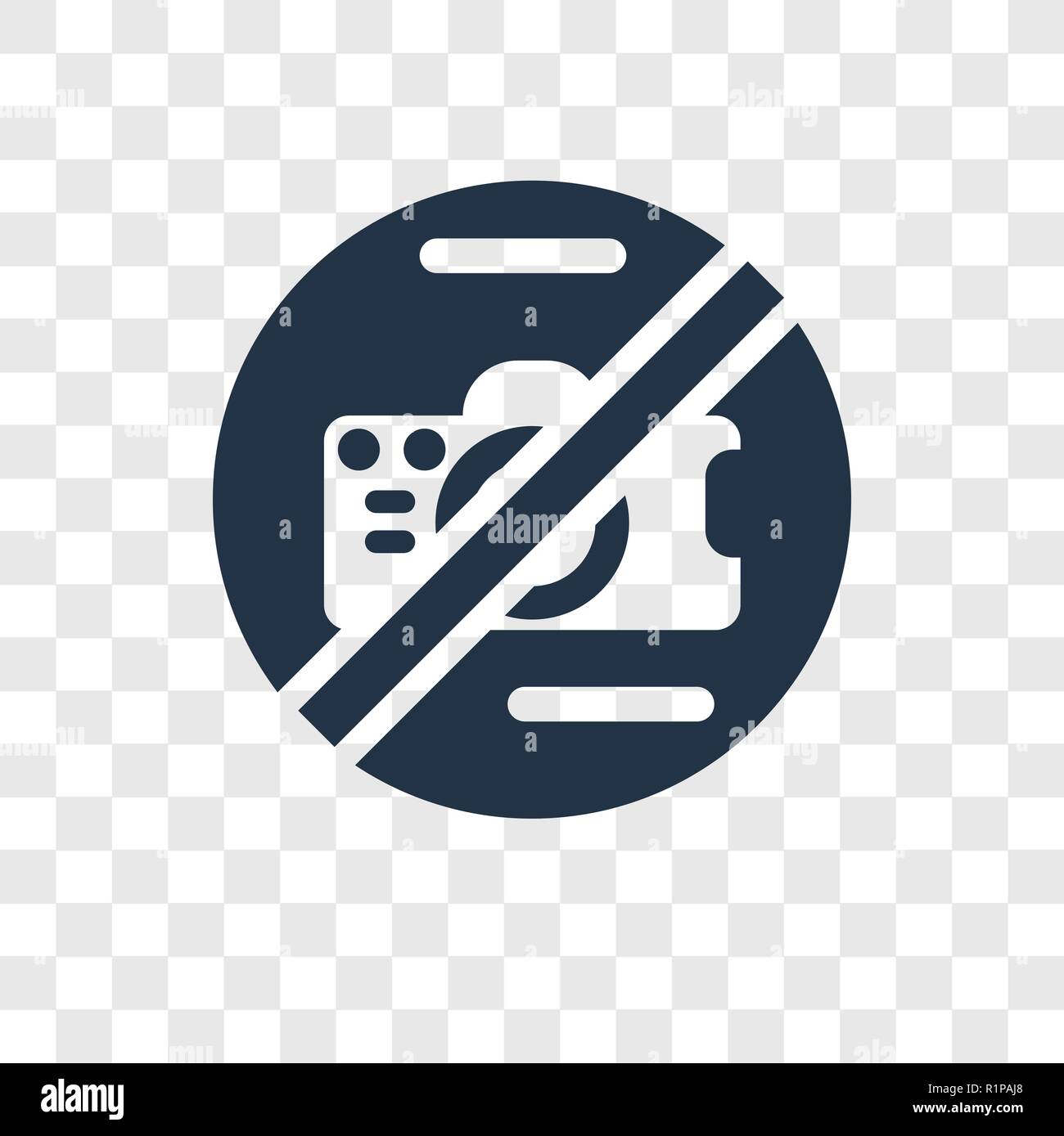 No photo vector icon isolated on transparent background, No photo ...
