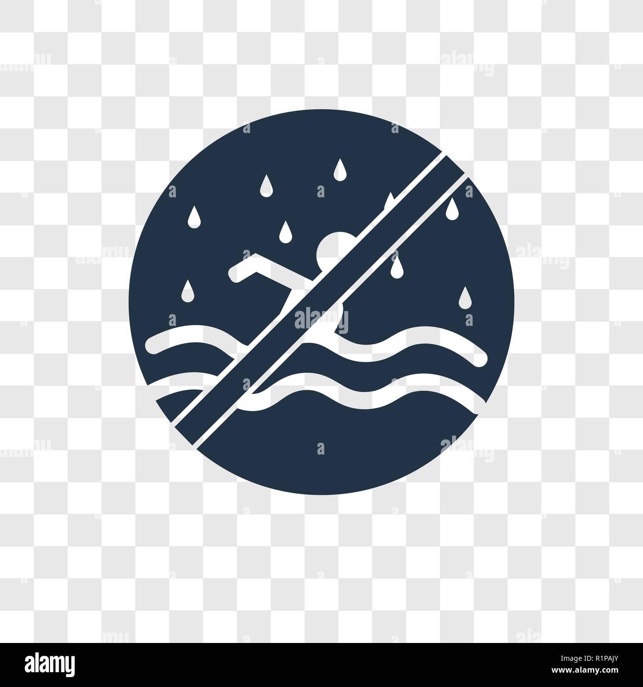 Swimming vector icon isolated on transparent background, Swimming ...