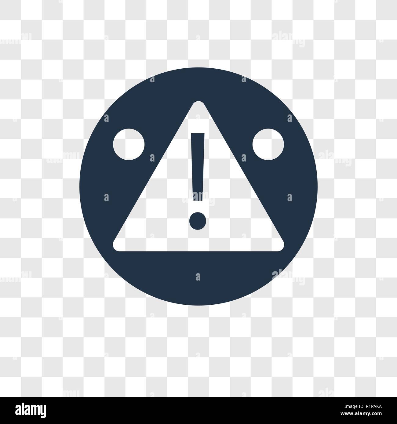 Attention vector icon isolated on transparent background, Attention ...