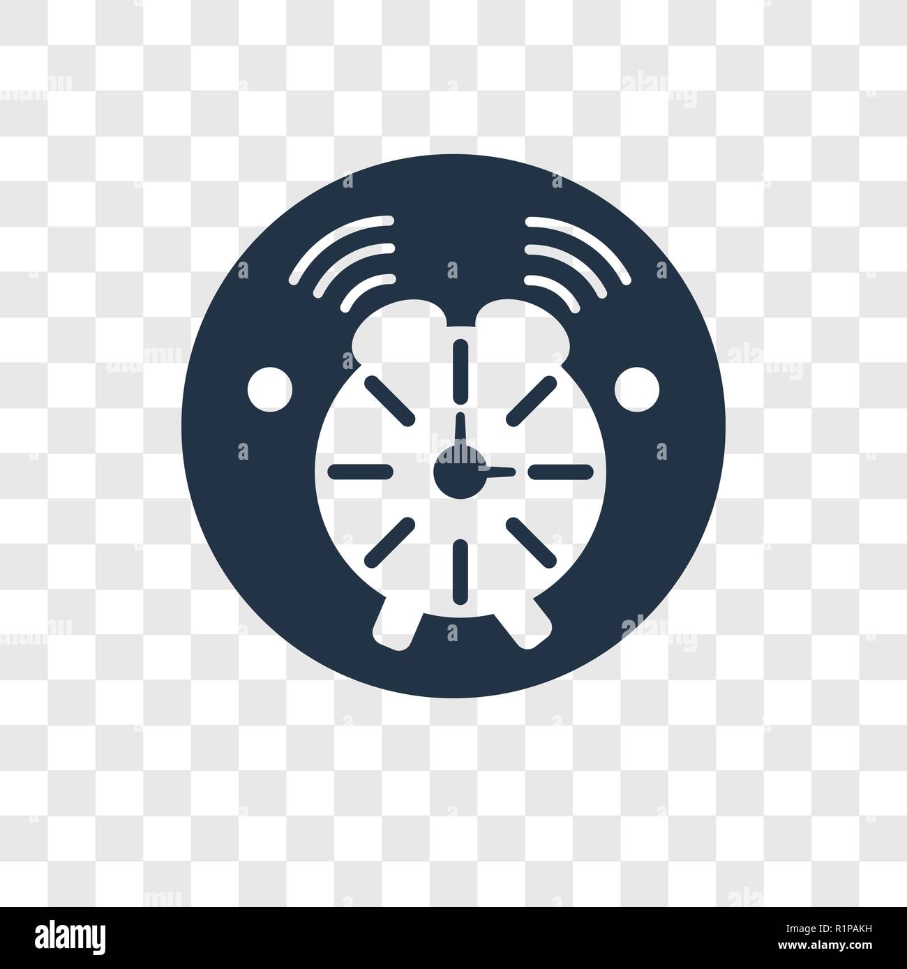 Alarm vector icon isolated on transparent background, Alarm ...