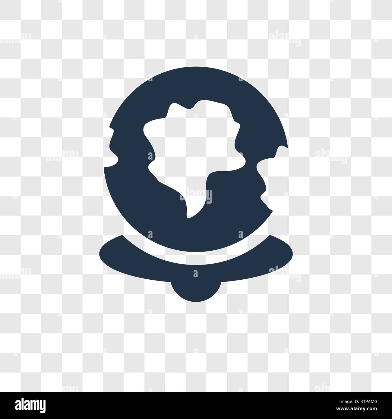 World vector icon isolated on transparent background, World ...