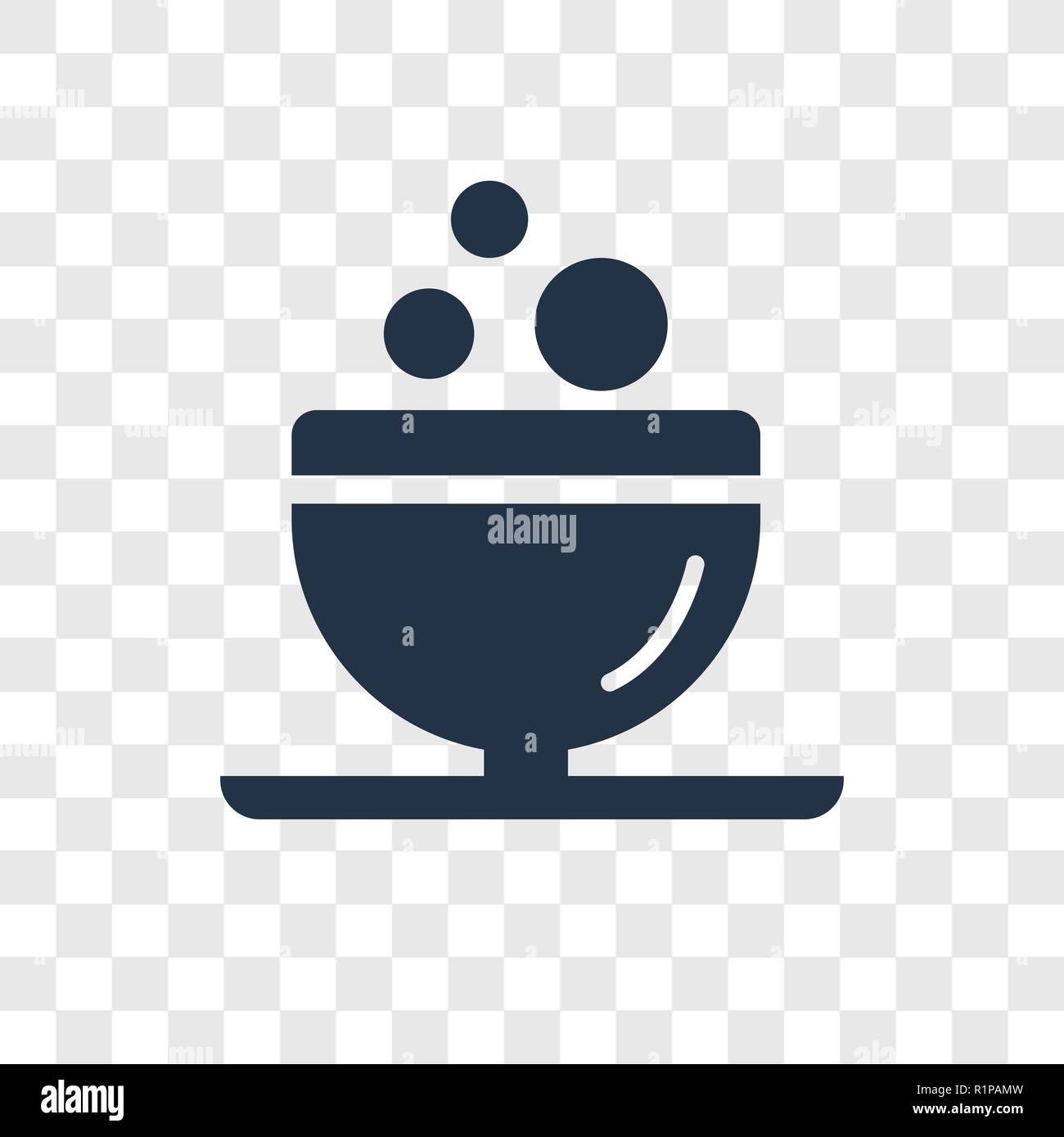 Bowl vector icon isolated on transparent background, Bowl transparency ...
