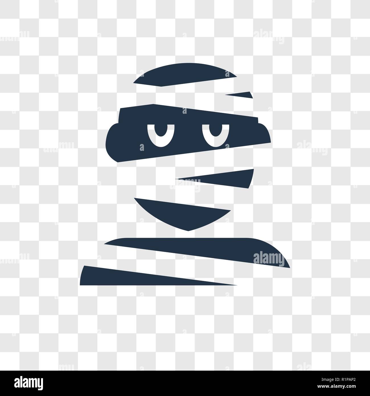 Mummy vector icon isolated on transparent background, Mummy ...