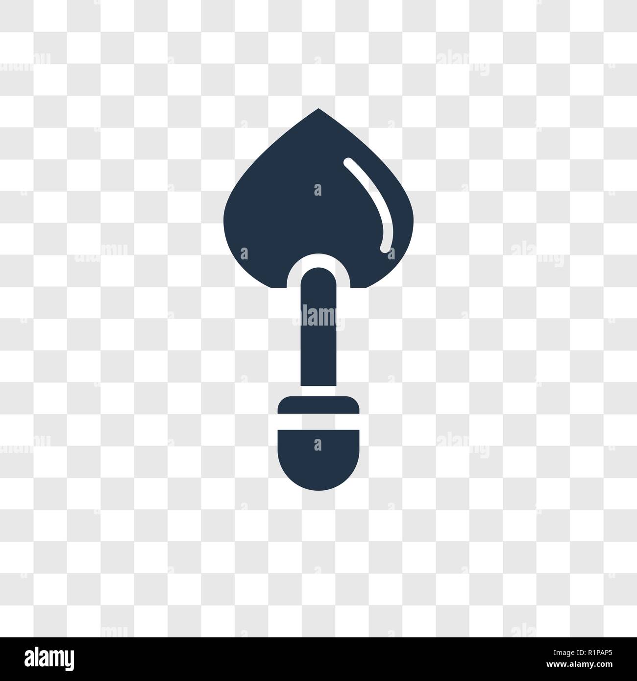 Shovel vector icon isolated on transparent background, Shovel ...