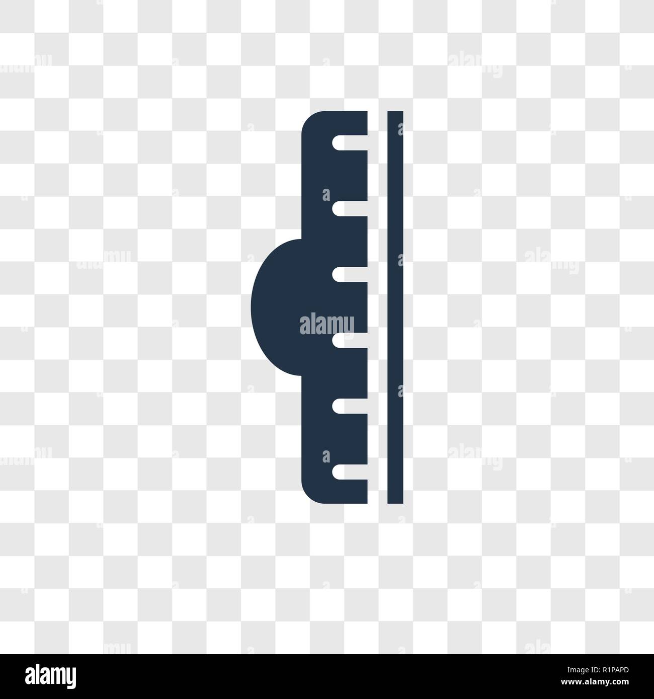 Ruler vector icon isolated on transparent background, Ruler ...