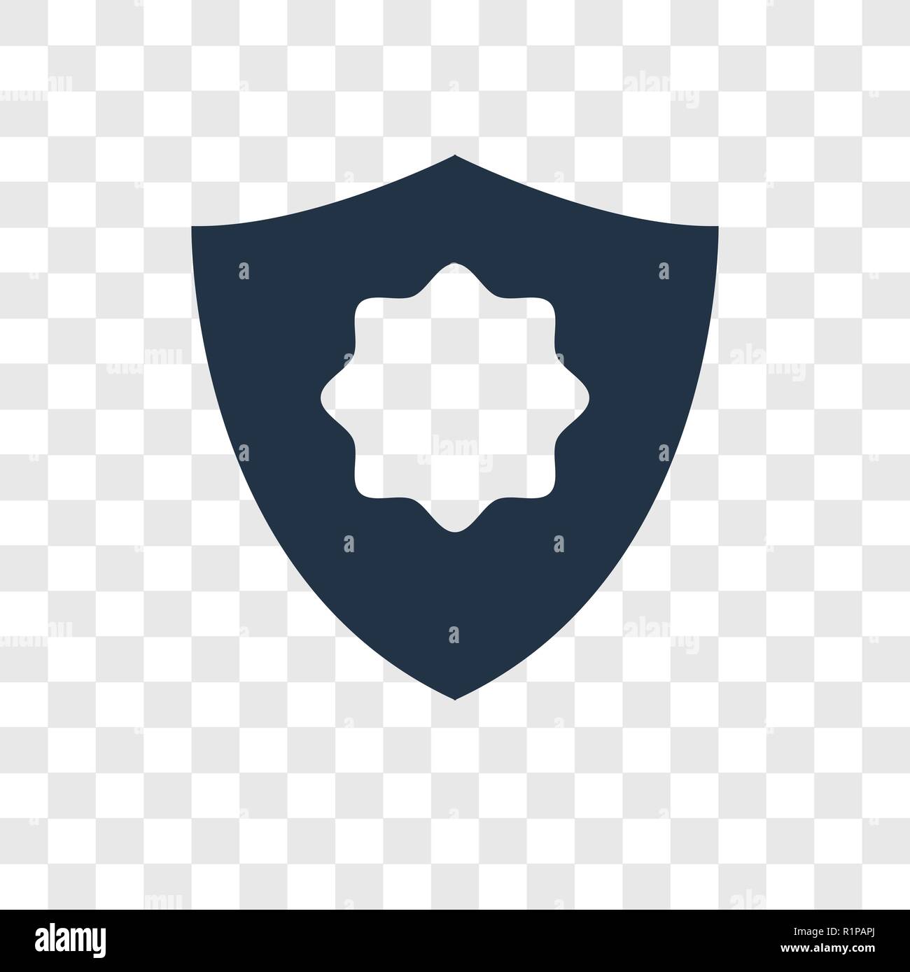 Shield vector icon isolated on transparent background, Shield ...