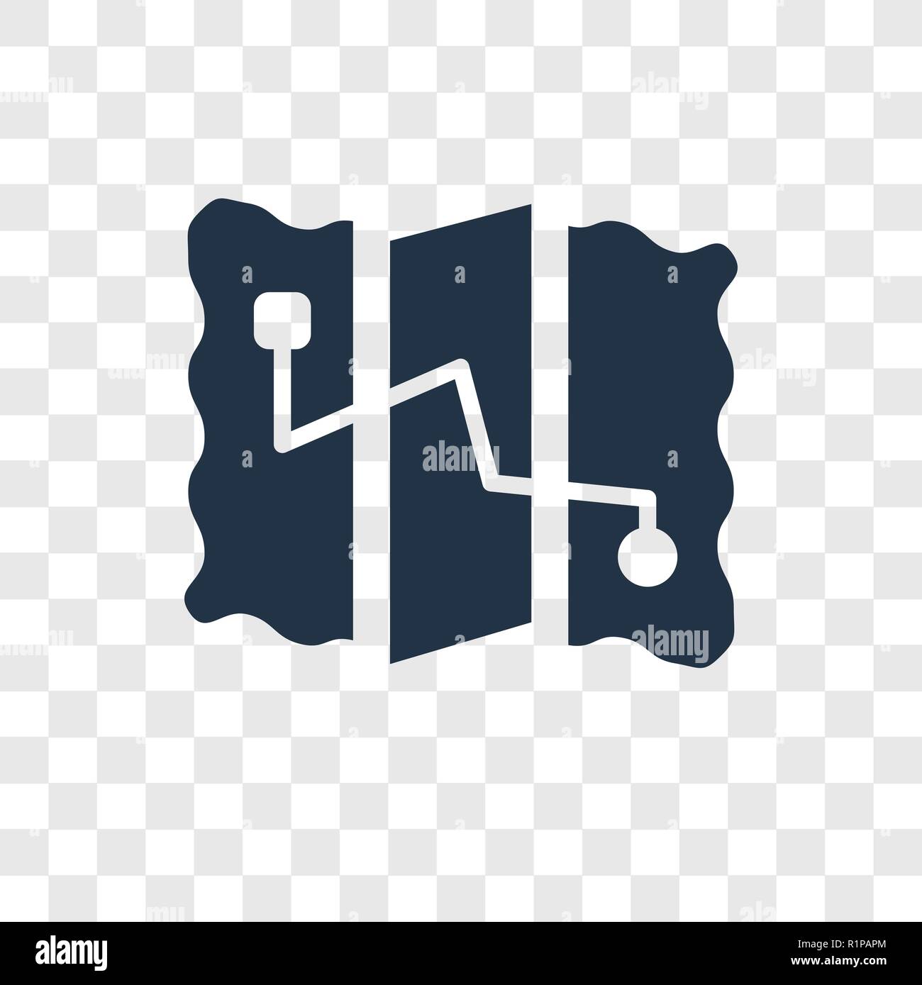 Map vector icon isolated on transparent background, Map transparency ...