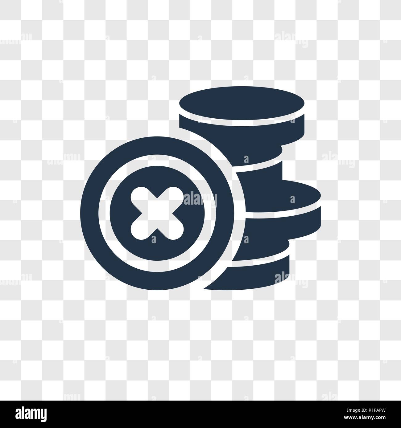 Coin vector icon isolated on transparent background, Coin transparency ...