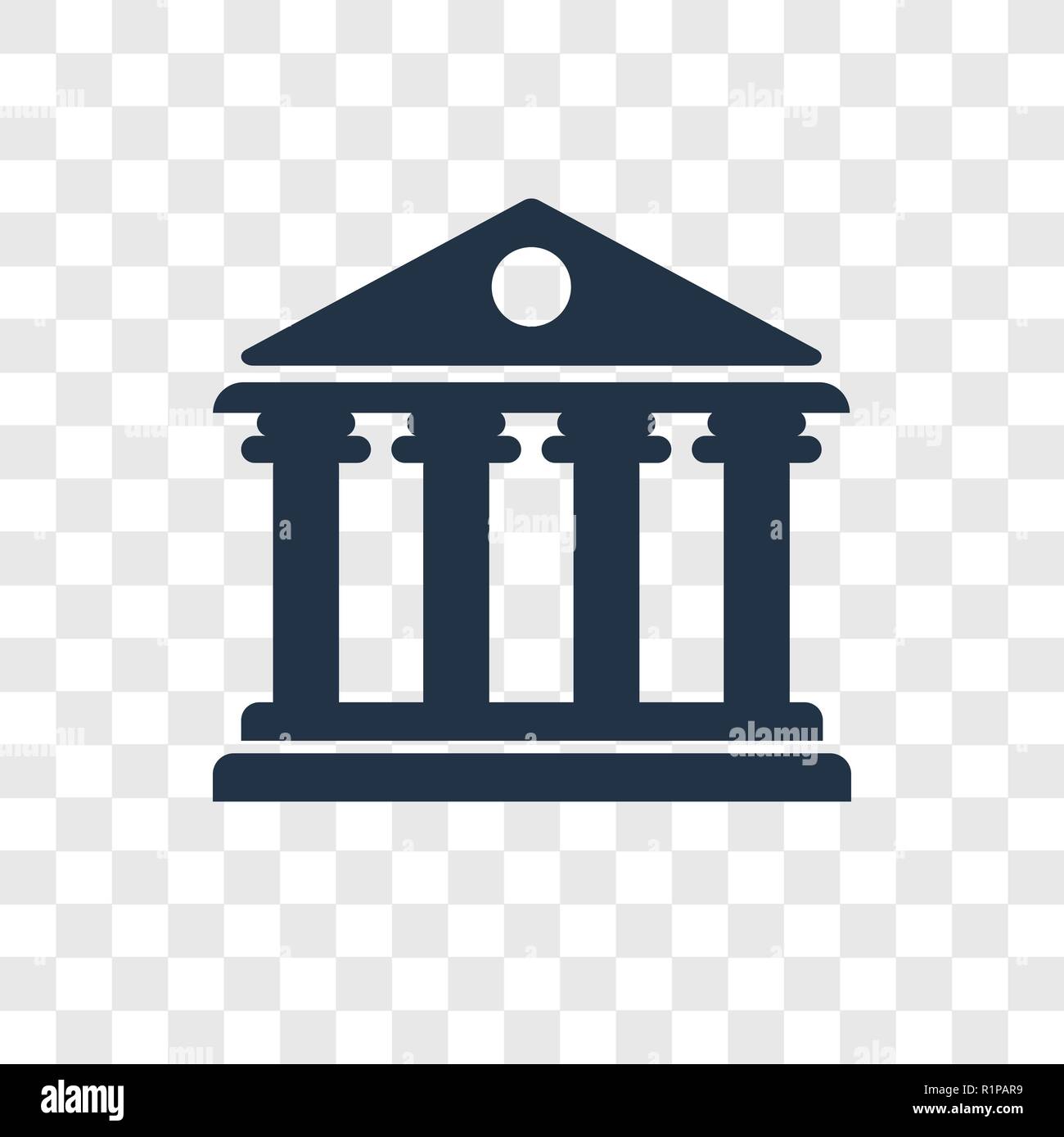 Pantheon vector icon isolated on transparent background, Pantheon ...