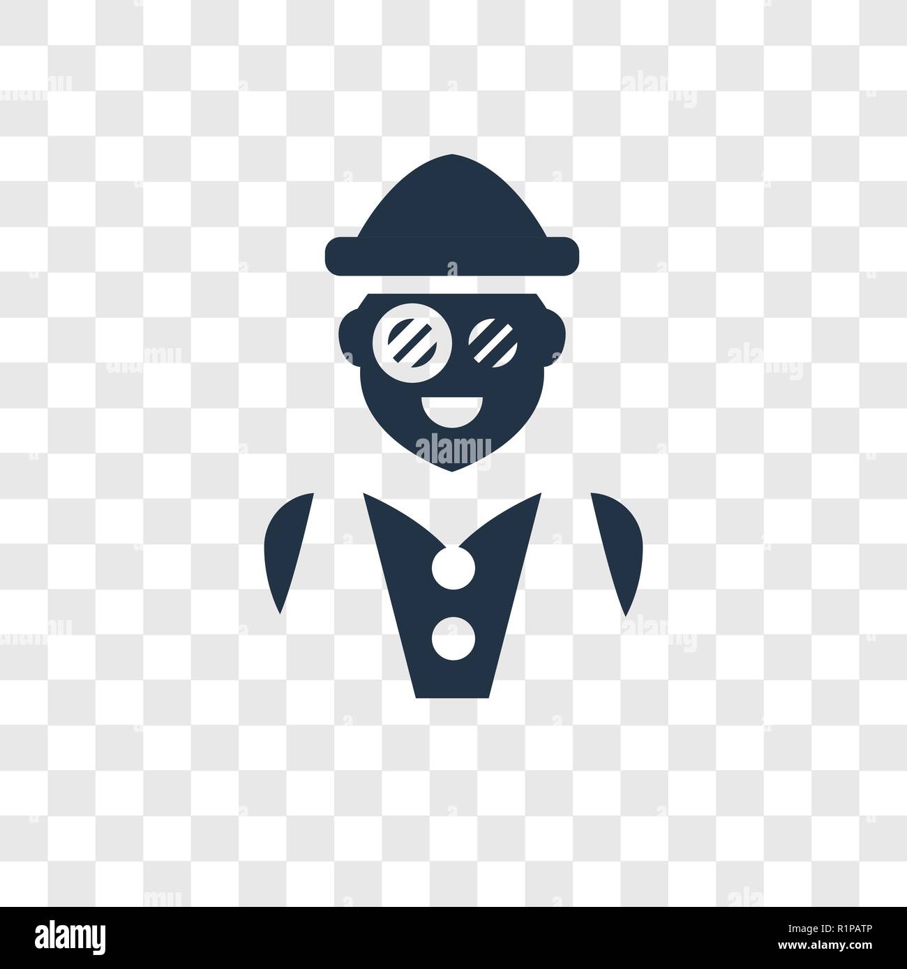 Archeologist vector icon isolated on transparent background ...