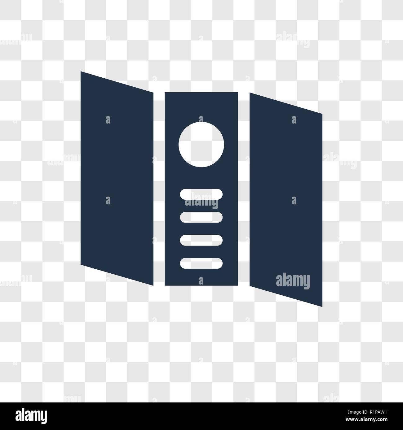 Trifold vector icon isolated on transparent background, Trifold ...