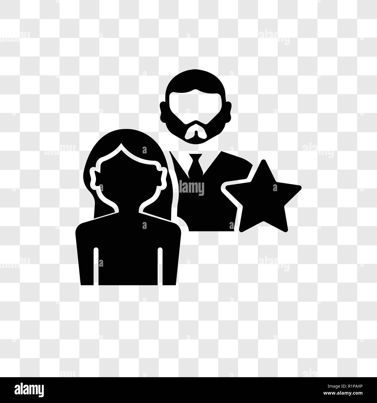 Famous vector icon isolated on transparent background, Famous ...