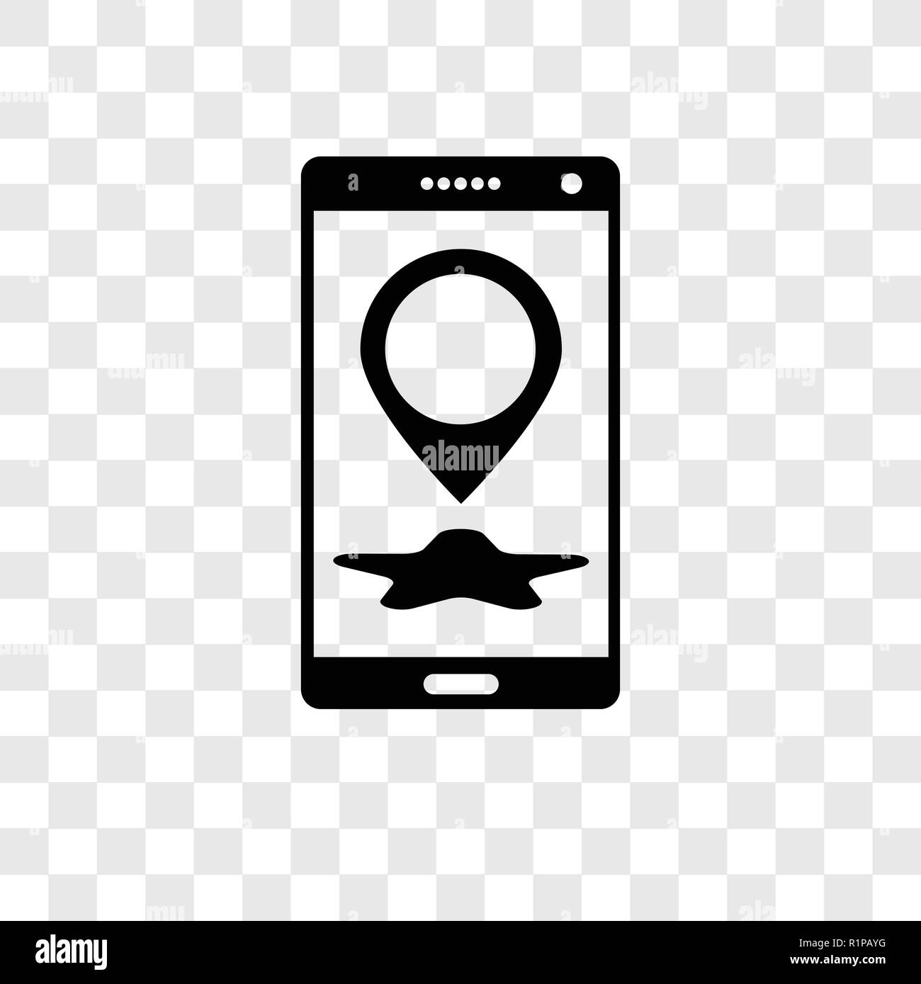 Smartphone vector icon isolated on transparent background, Smartphone ...
