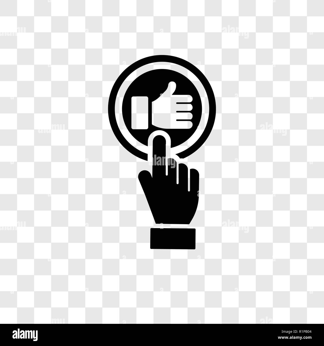 Like vector icon isolated on transparent background, Like transparency ...