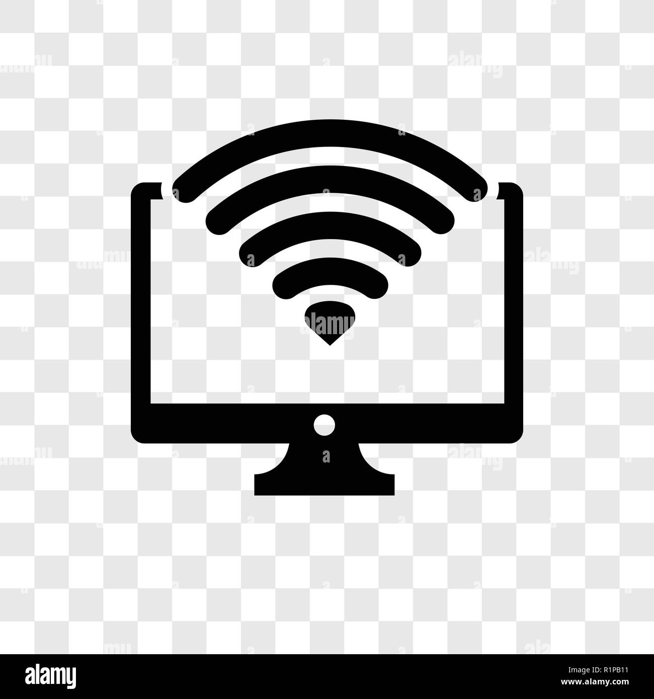 Laptop vector icon isolated on transparent background, Laptop ...